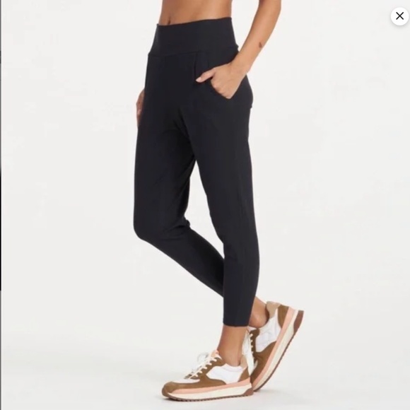 Vuori | Pants & Jumpsuits | Vuori Womens Sz Xs Lux At Ease Ribbed Harem Pant Black | Poshmark